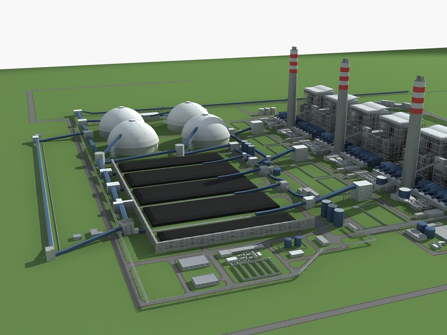 Coal Generating Station 3D Model - TurboSquid 1369509