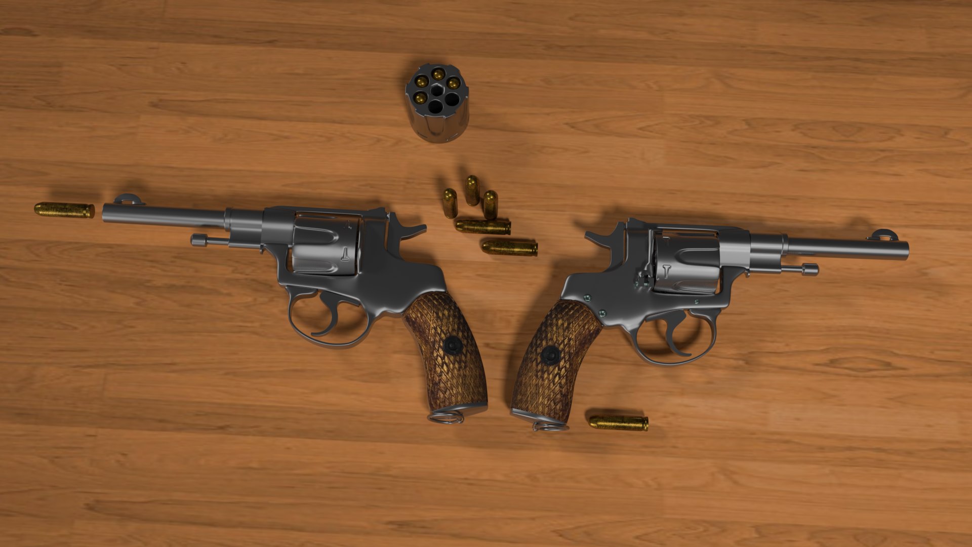 Nagan Revolver M1835 - 3D Model - TurboSquid 1514901