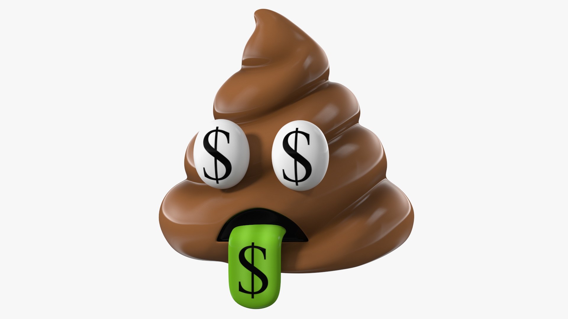 面对舌头便便表情符号微笑3D模型 - TurboSquid 1801255