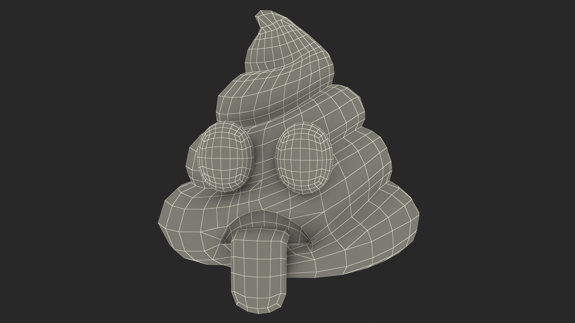3D Face With Tongue Poop Emoji Smile Model - TurboSquid 1801255