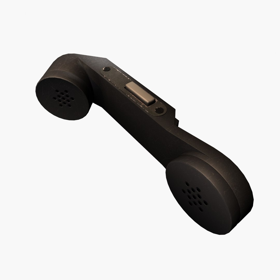 3d Model Of Military Radio Microphone