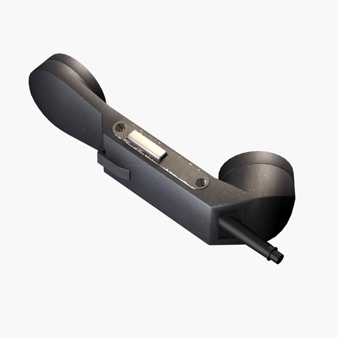 3d Model Of Military Radio Microphone