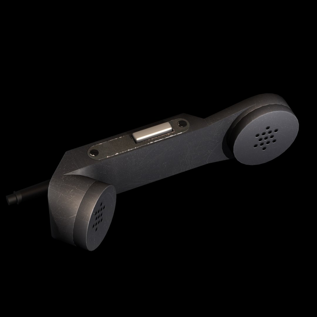 3d Model Of Military Radio Microphone