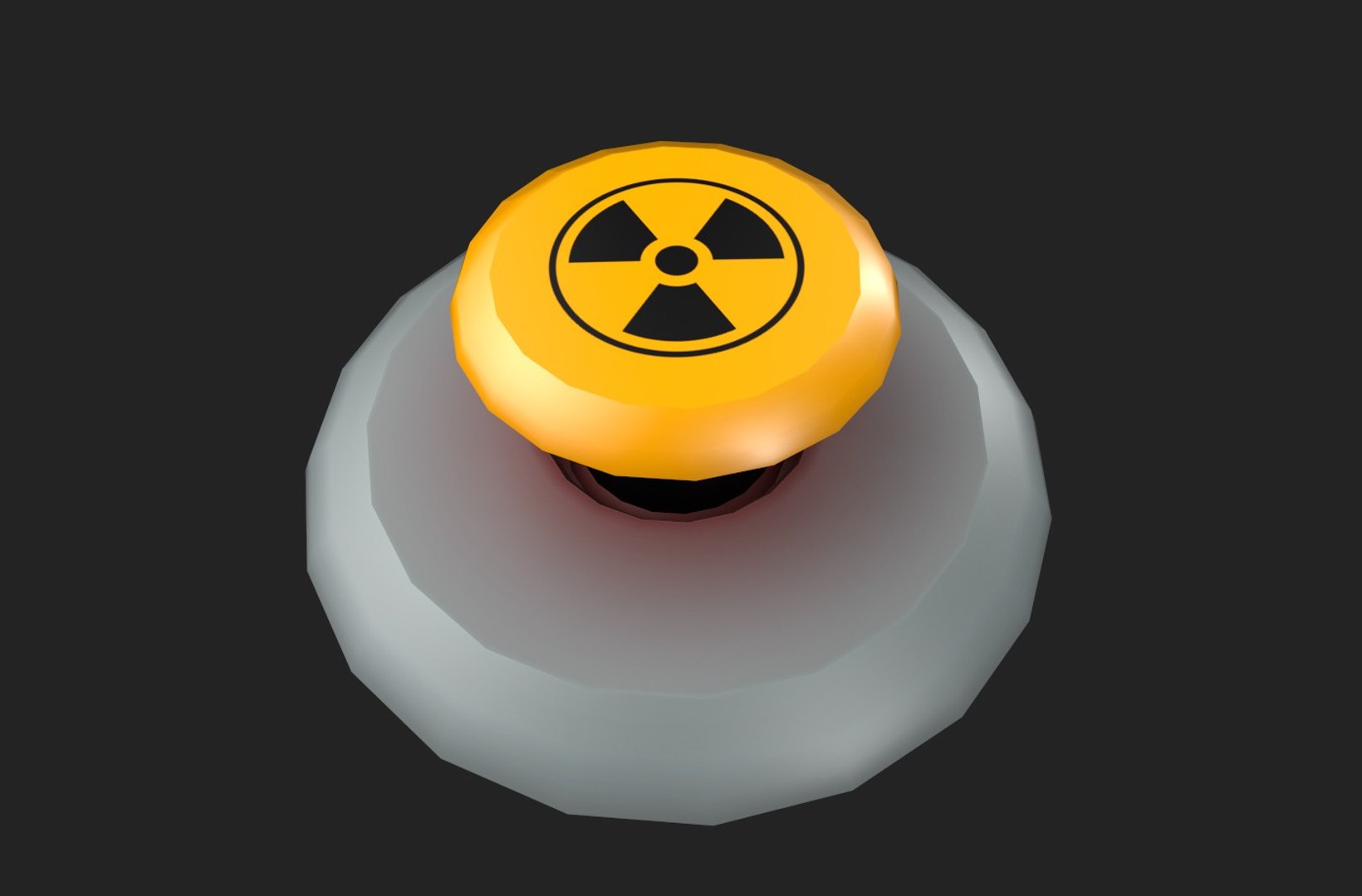 3D radiation button - TurboSquid 1649473