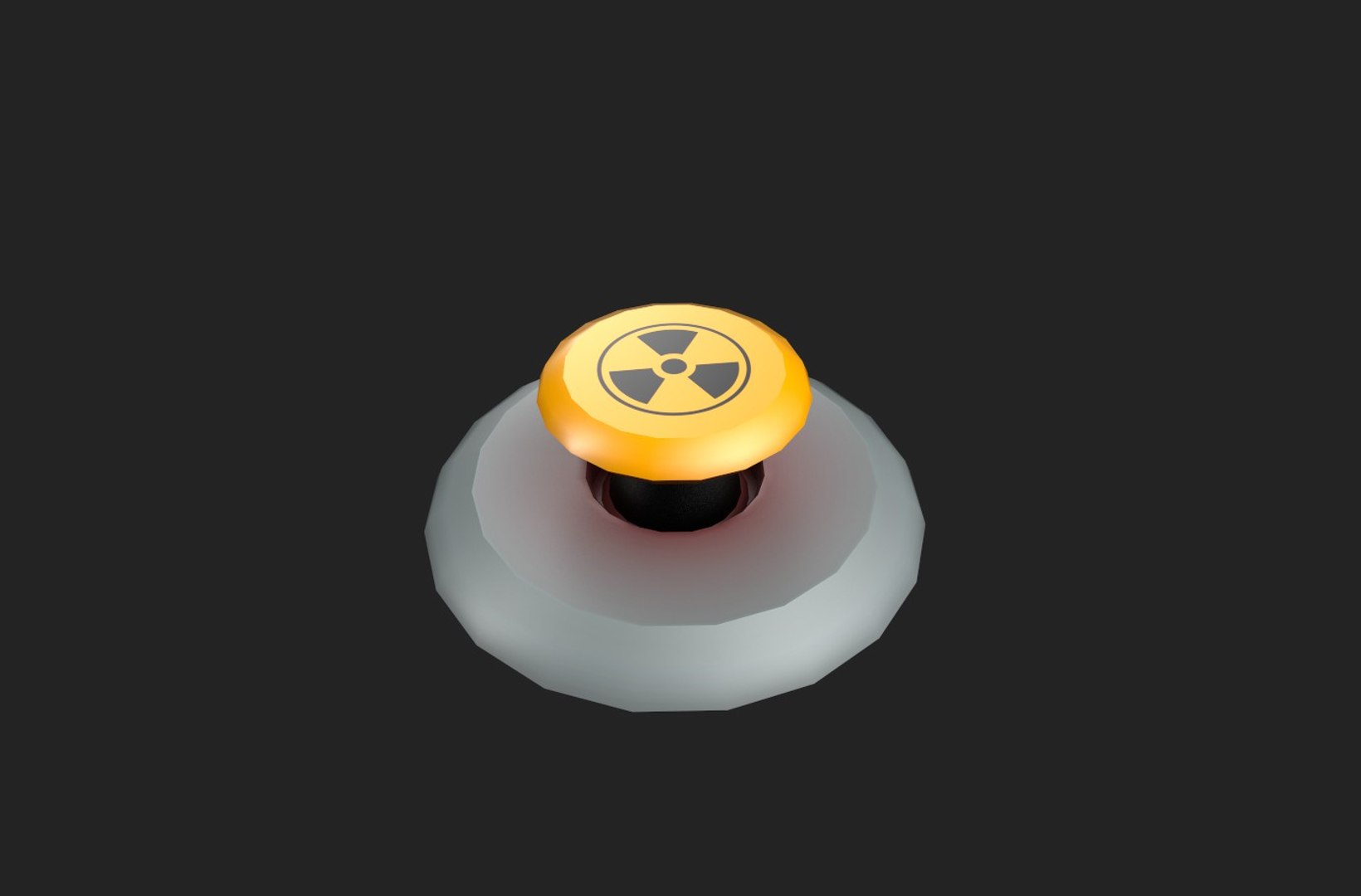 3D radiation button - TurboSquid 1649473