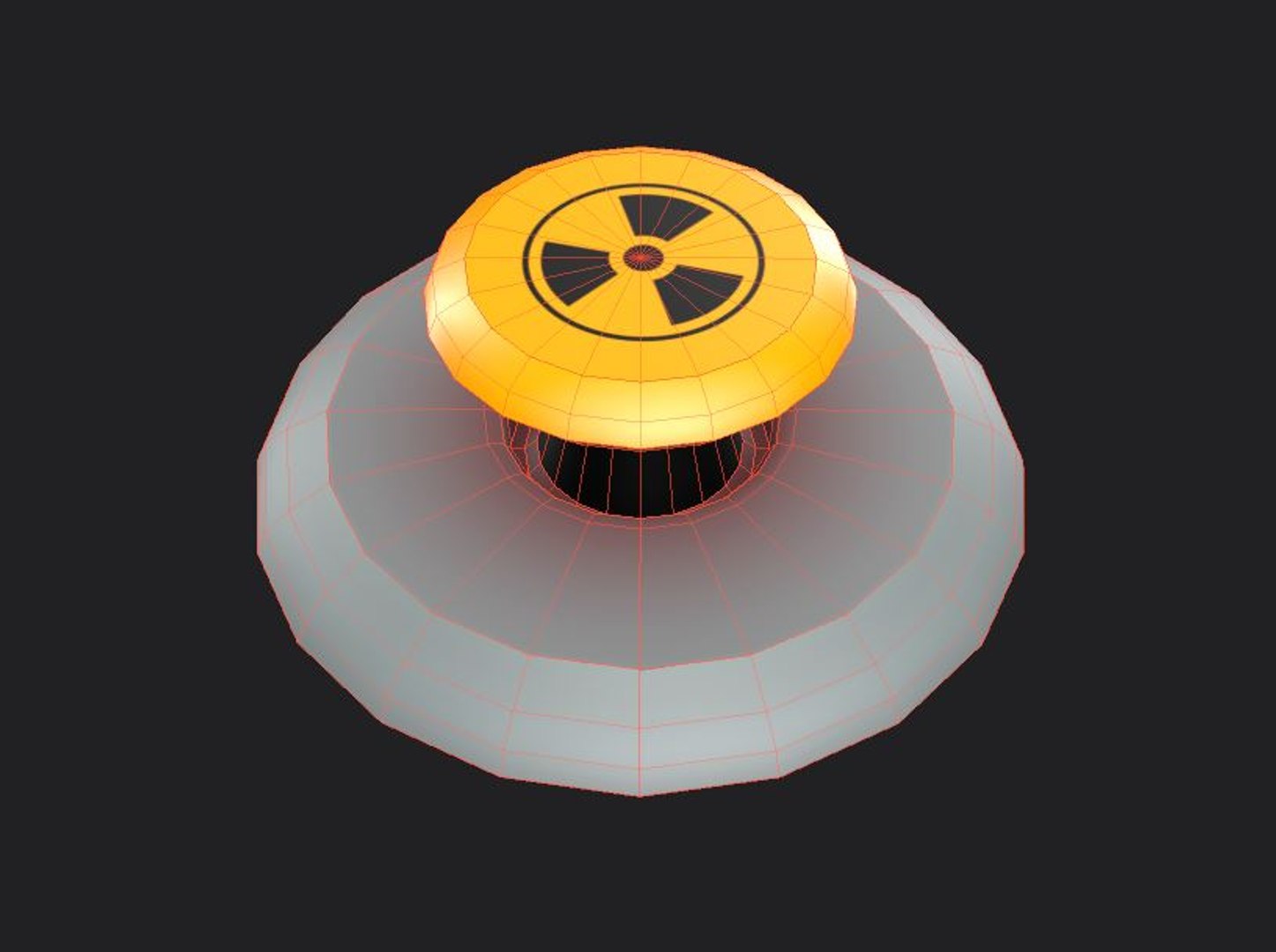 3D radiation button - TurboSquid 1649473
