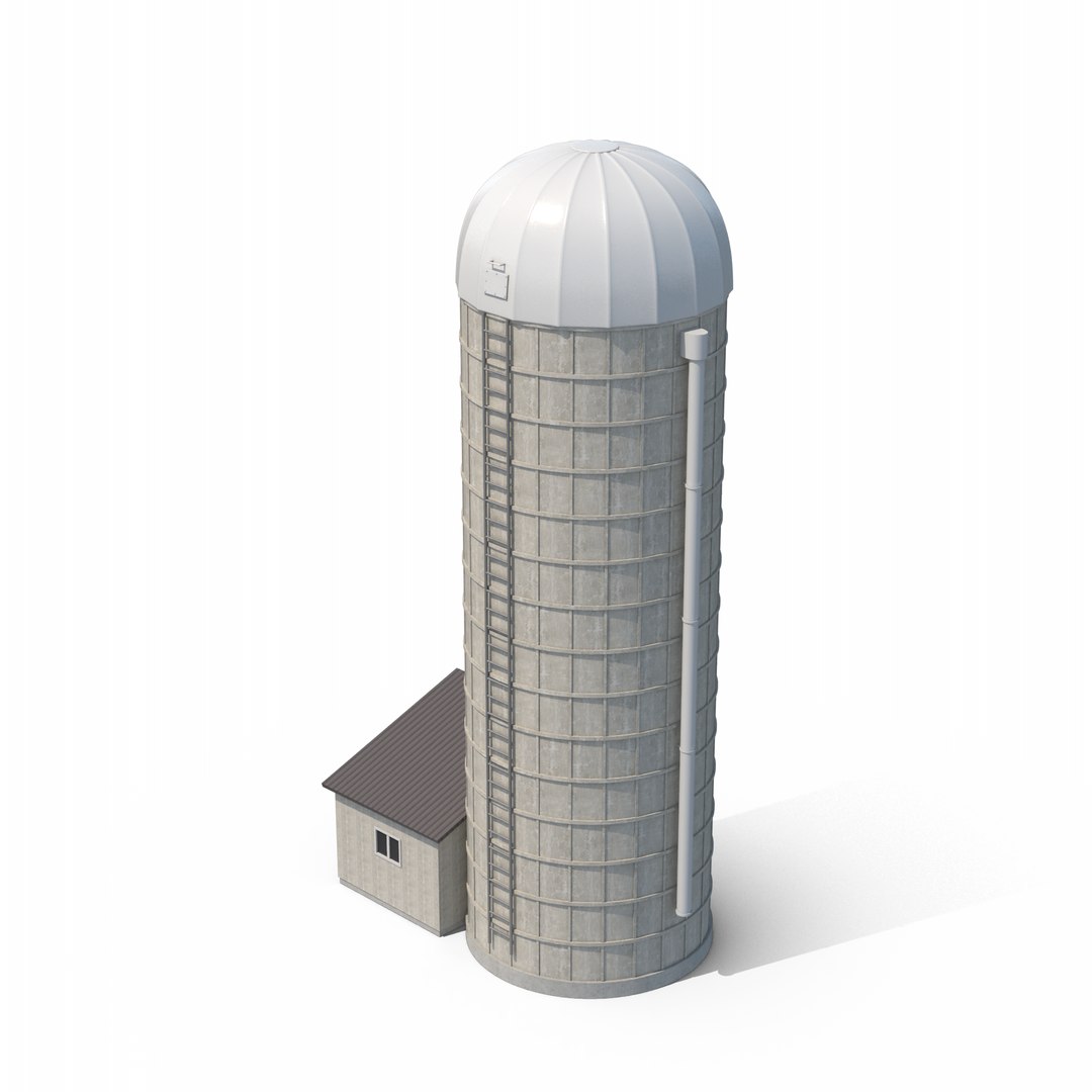3D Farm Silo - TurboSquid 2288739