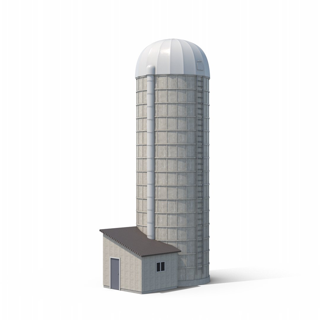 3D Farm Silo - TurboSquid 2288739