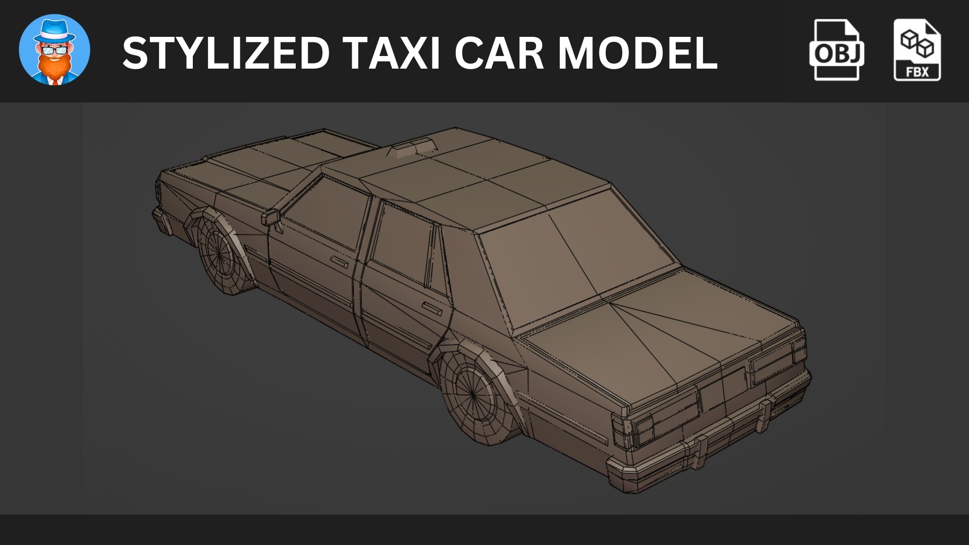 Stylized Taxi Car Cab 3D Model 3D - TurboSquid 2400165
