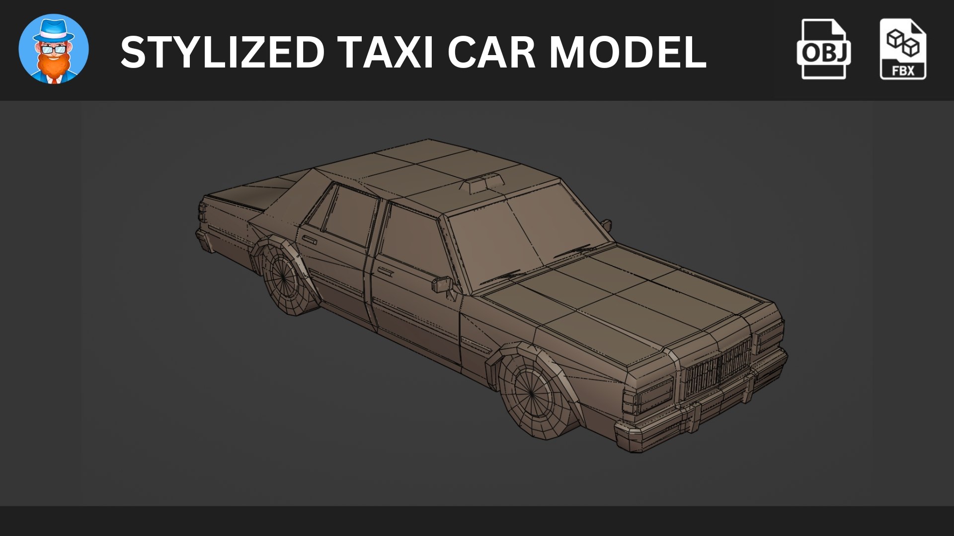 Stylized Taxi Car Cab 3D Model 3D - TurboSquid 2400165