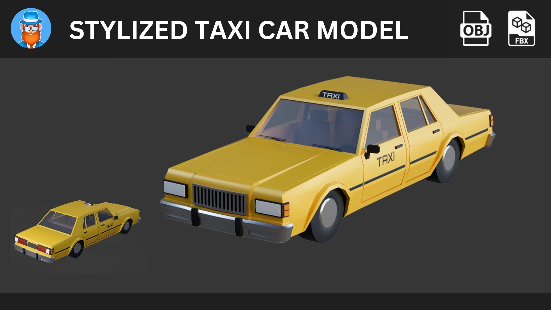 Stylized Taxi Car Cab 3D Model 3D - TurboSquid 2400165