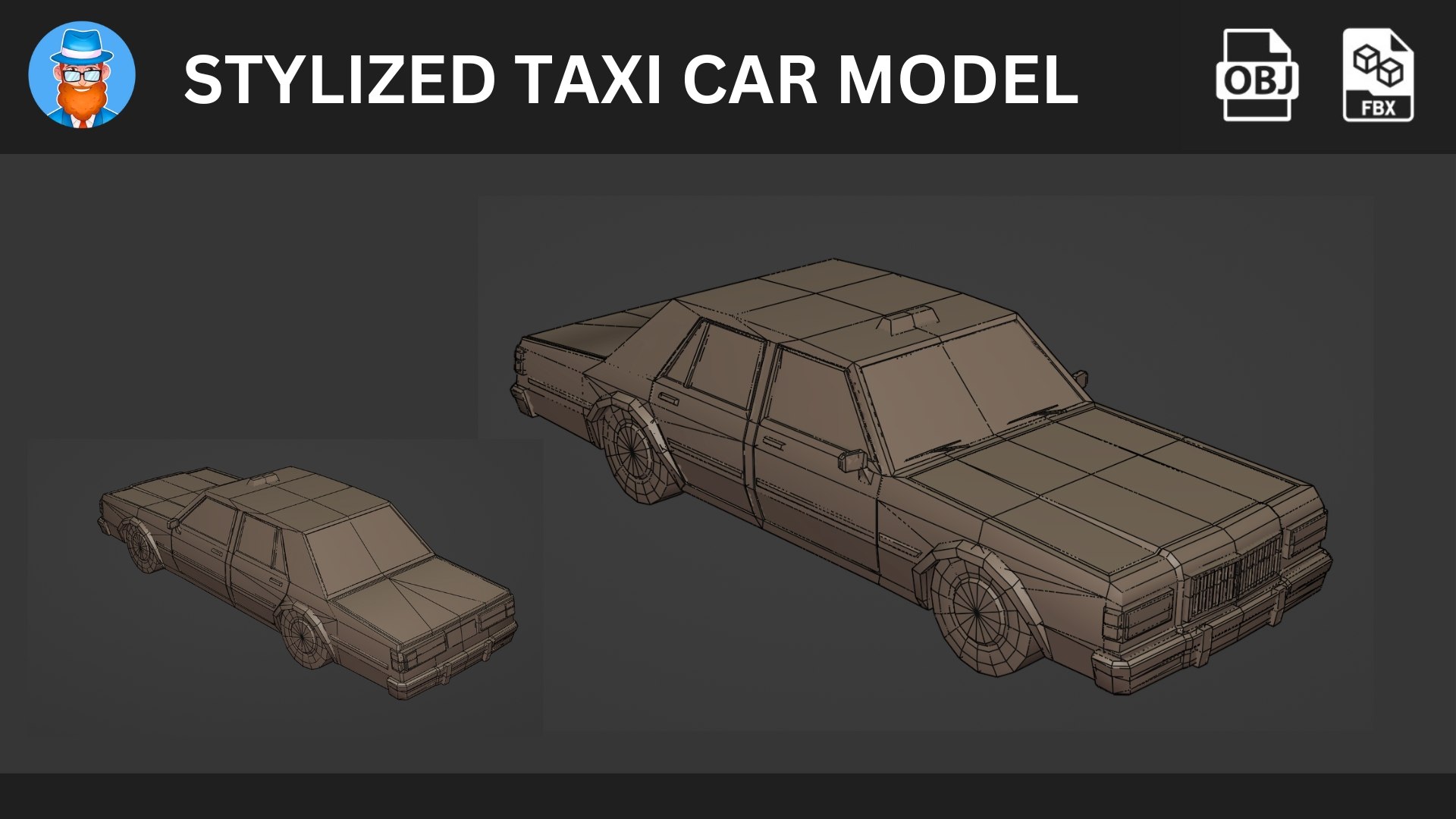 Stylized Taxi Car Cab 3D Model 3D - TurboSquid 2400165