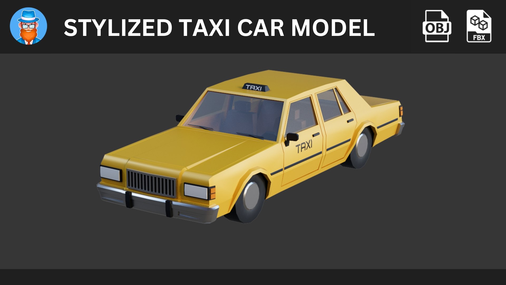 Stylized Taxi Car Cab 3D Model 3D - TurboSquid 2400165