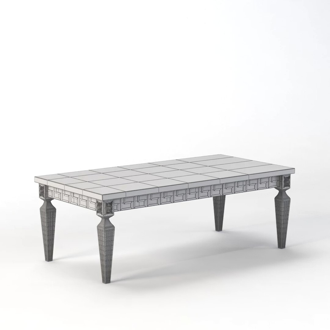 Italian Mid Century Neoclassical Coffee Table 3D - TurboSquid 1951437