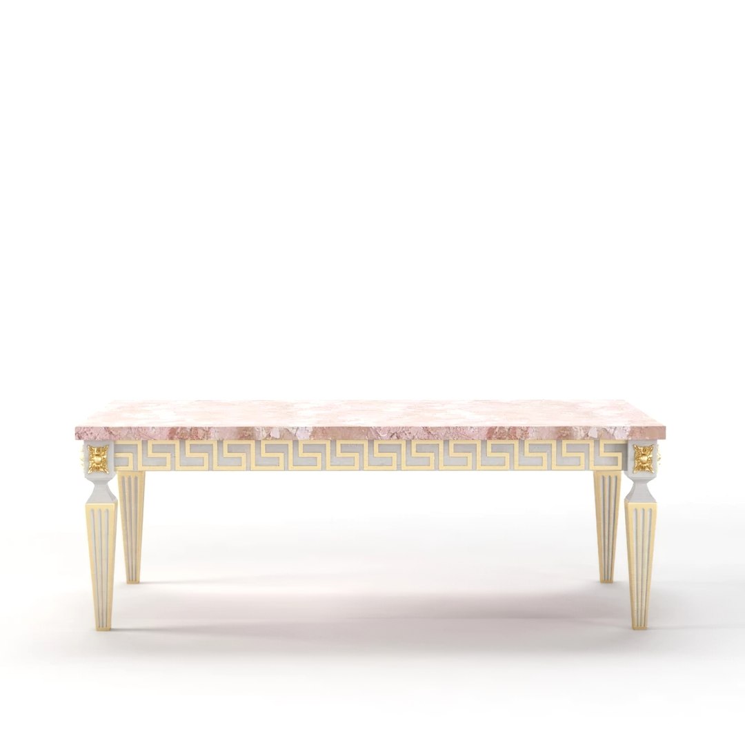 Italian Mid Century Neoclassical Coffee Table 3D - TurboSquid 1951437