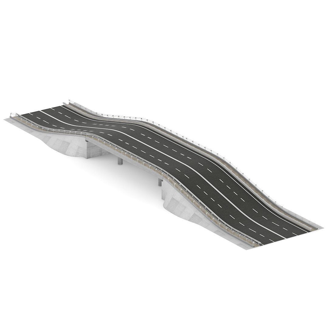 Highway Bridge 3d Model