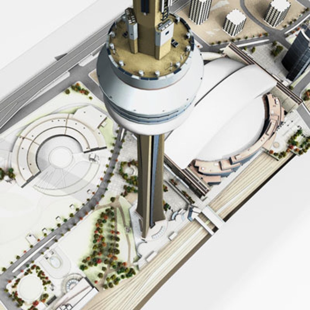 Cn Tower Area Toronto 3d Model