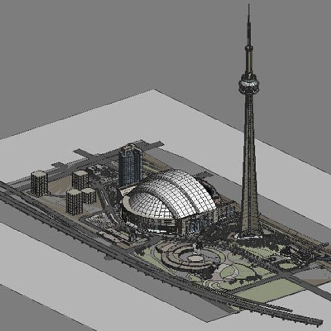 Cn Tower Area Toronto 3d Model