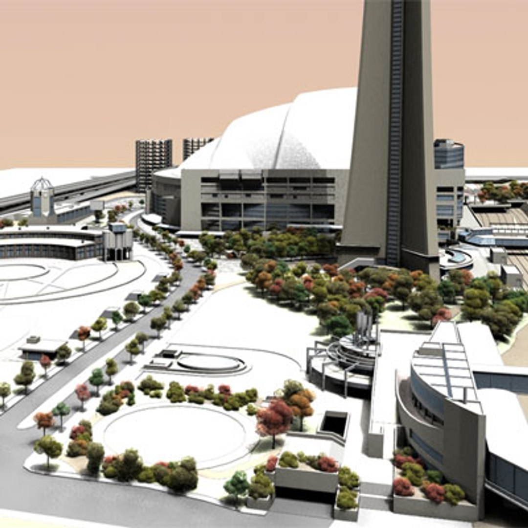 Cn Tower Area Toronto 3d Model