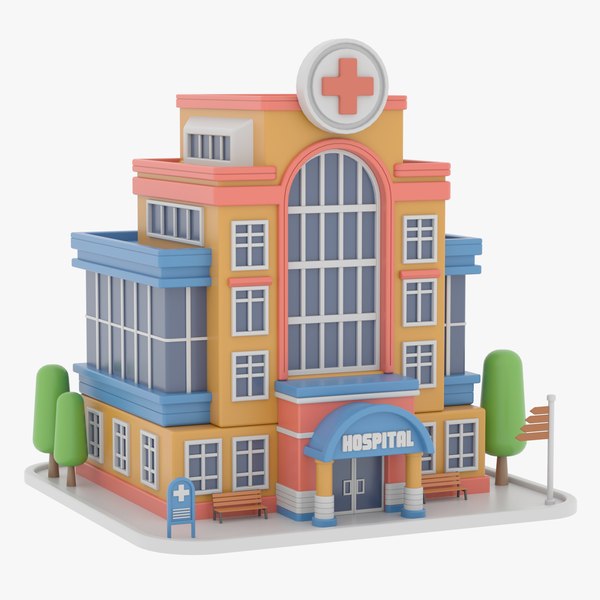modelo 3d Hospital mínimo 01 - TurboSquid 2215203