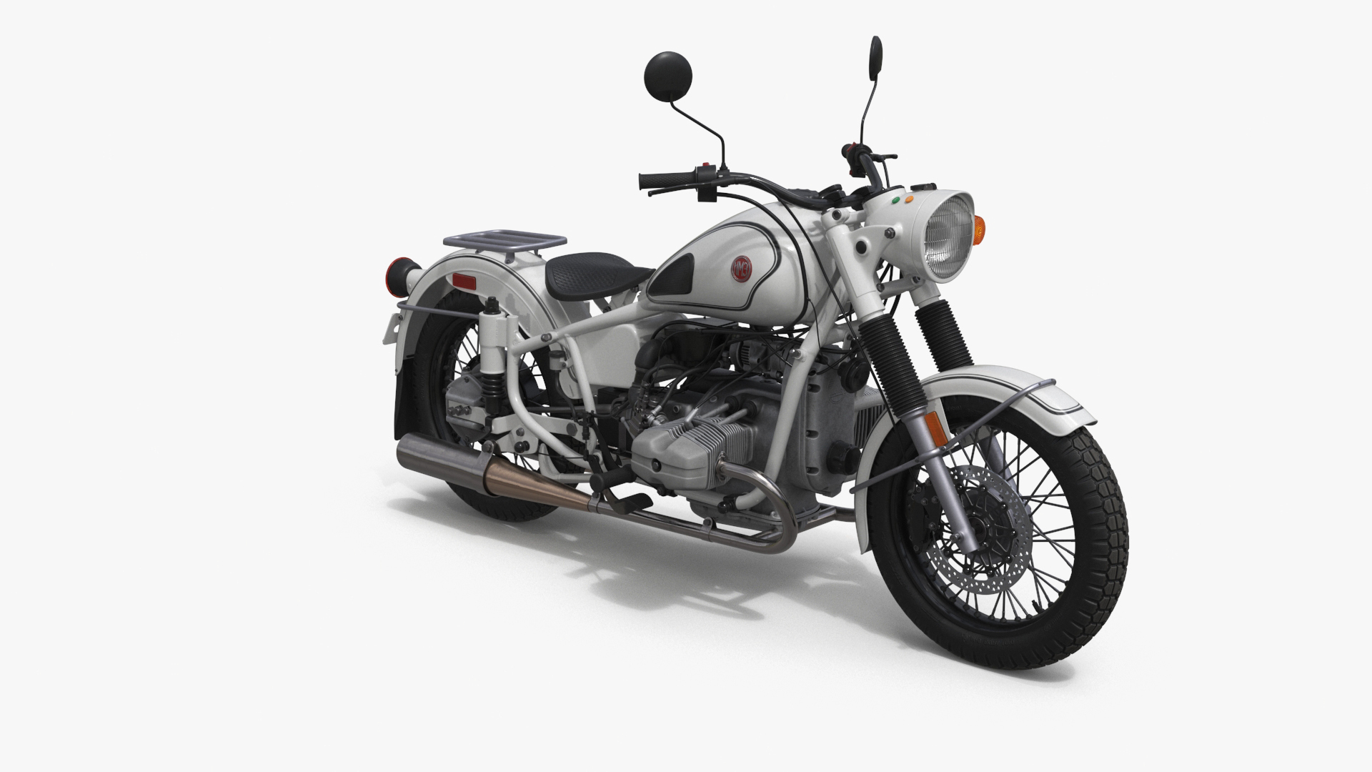 White Retro Motorcycle Ural M70 3D - TurboSquid 2399653