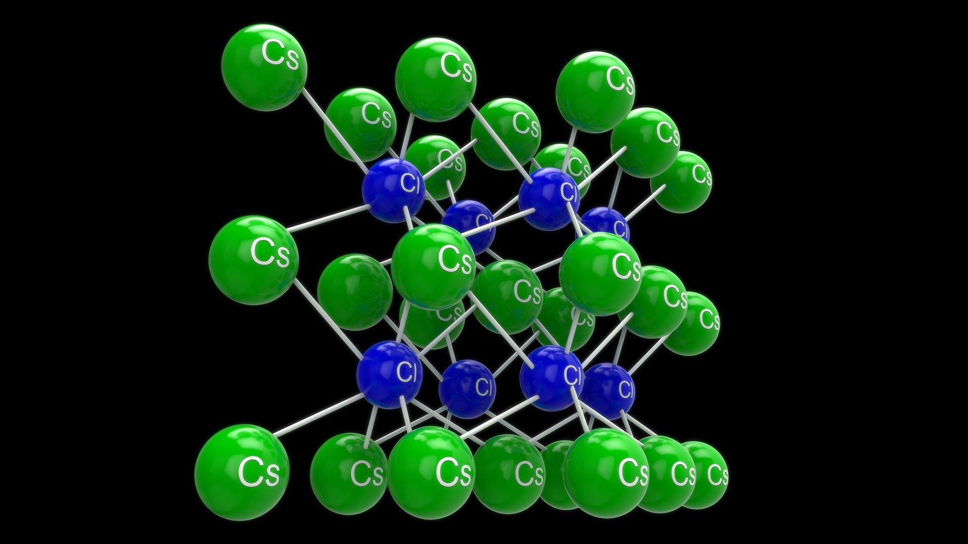 3D Model Caesium Chloride Structure - TurboSquid 2331066