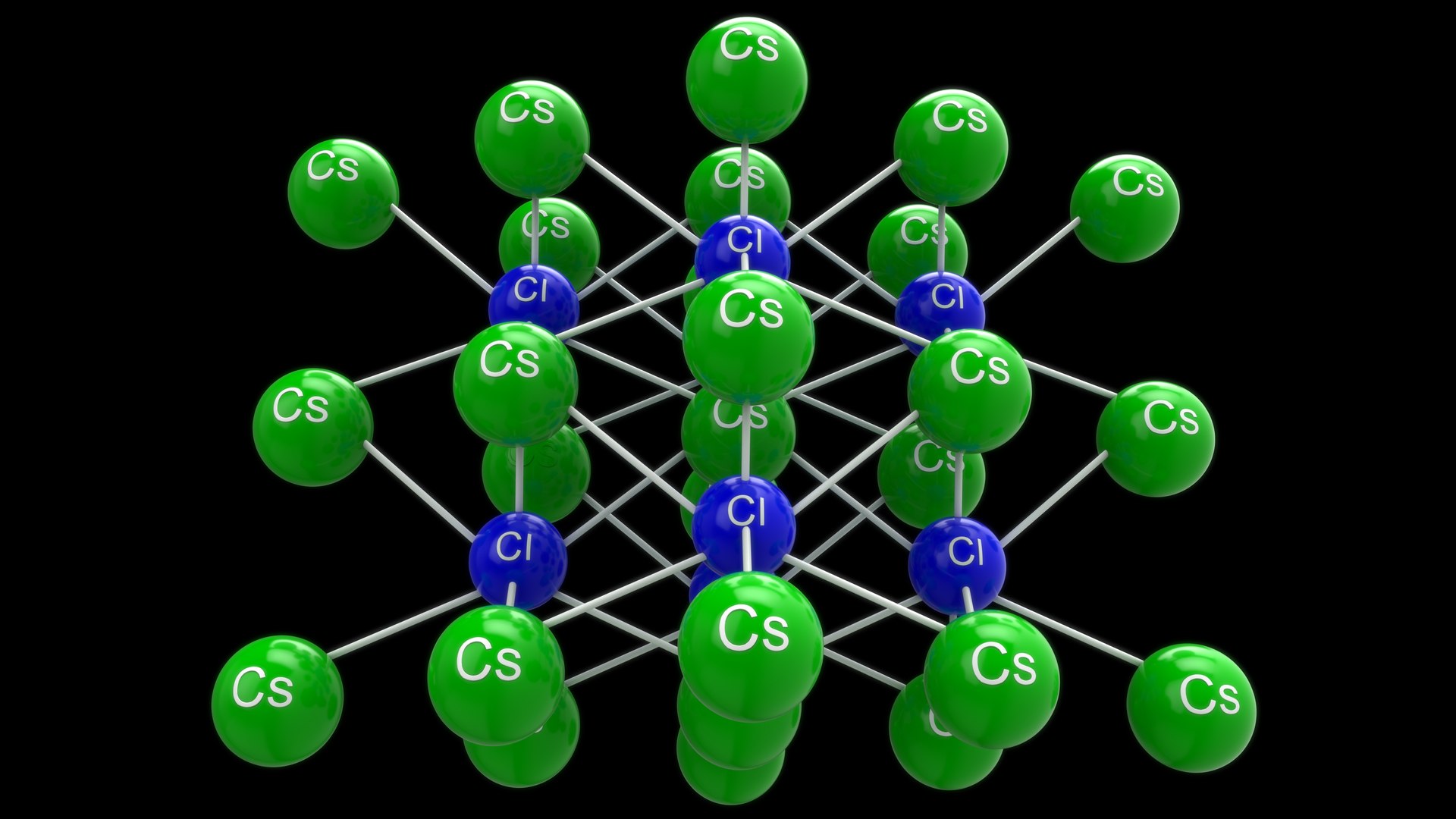3D Model Caesium Chloride Structure - TurboSquid 2331066