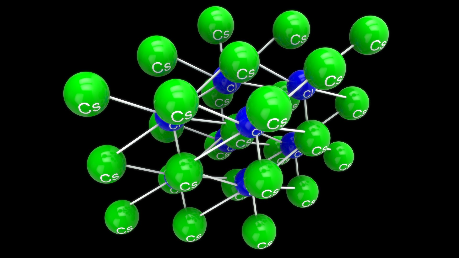 3D Model Caesium Chloride Structure - TurboSquid 2331066