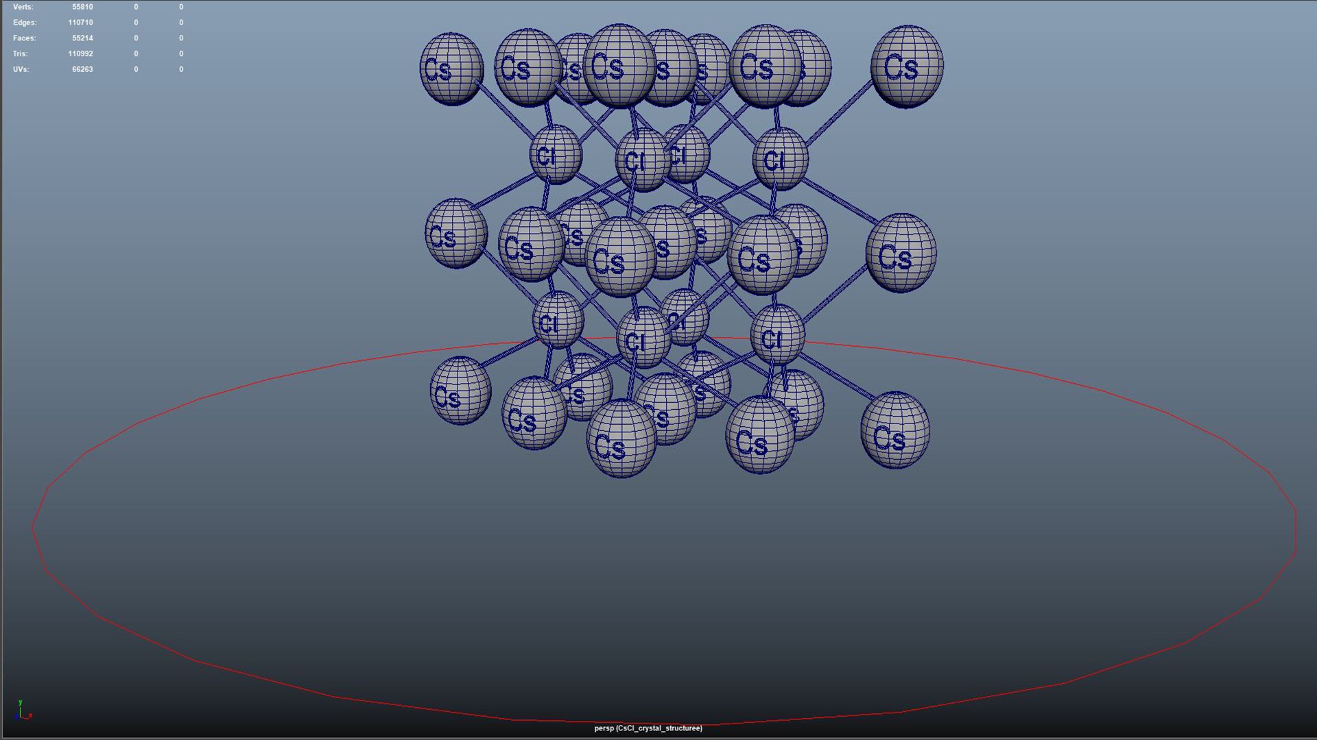 3D Model Caesium Chloride Structure - TurboSquid 2331066