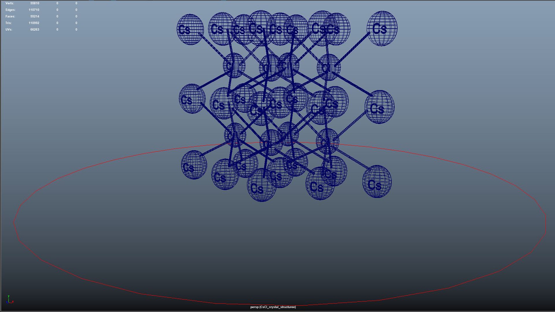 3D Model Caesium Chloride Structure - TurboSquid 2331066