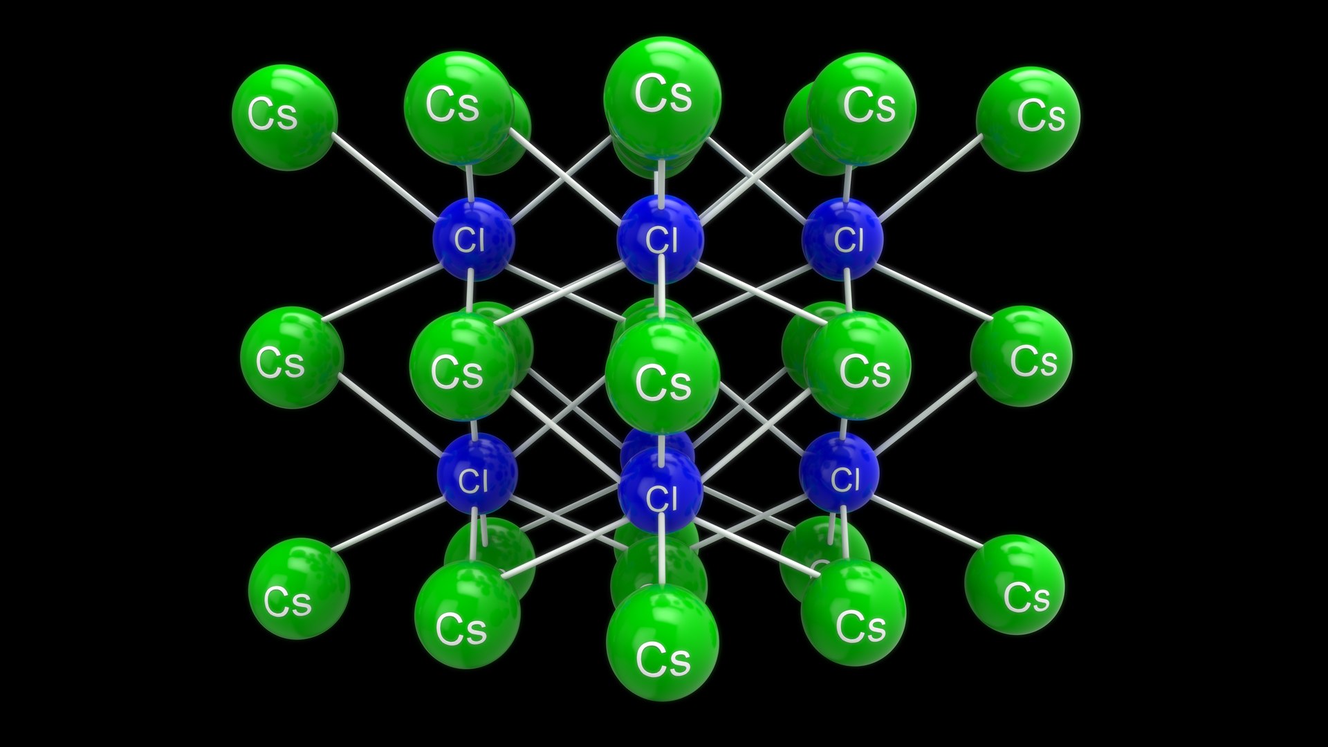 3D Model Caesium Chloride Structure - TurboSquid 2331066
