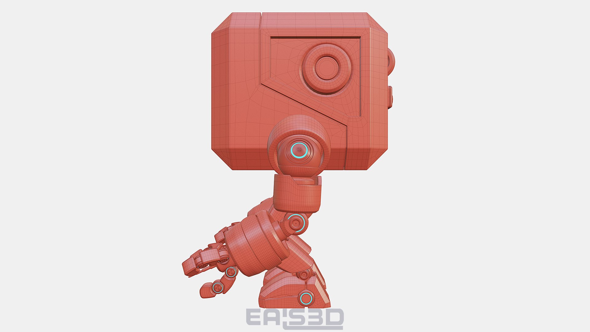 Cute Space Robot Rigged G-26 Metallic Model - TurboSquid 2159455