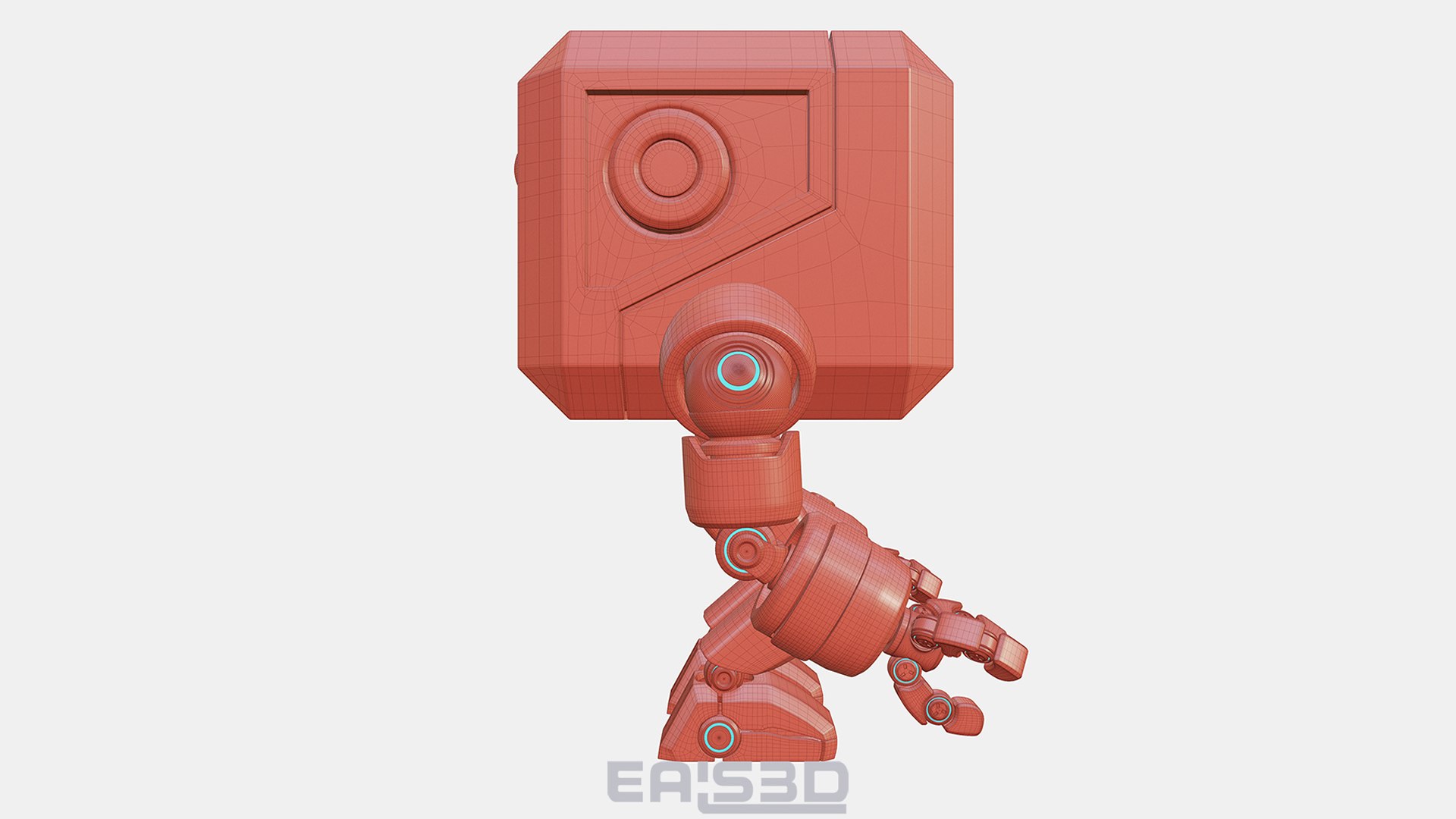 Cute Space Robot Rigged G-26 Metallic Model - TurboSquid 2159455