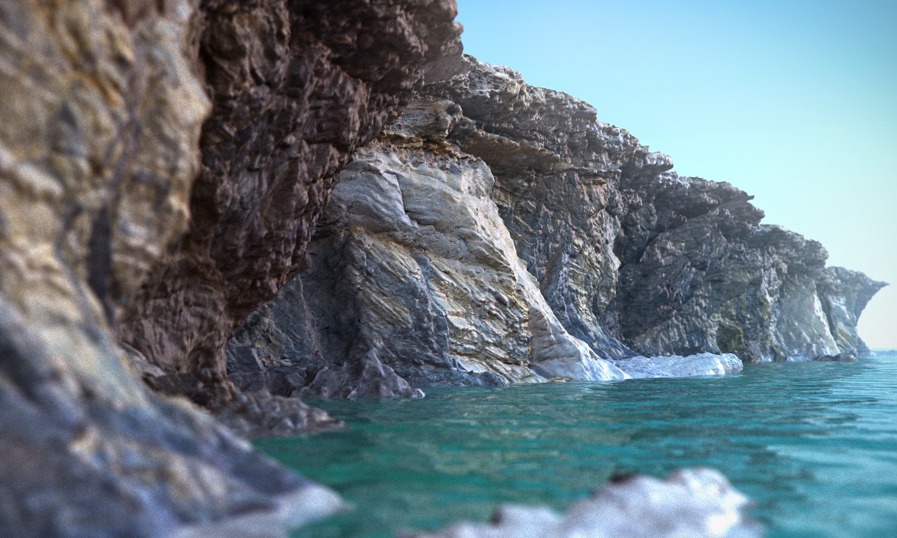 Ocean Cliff Hd 3D Model - TurboSquid 1237962