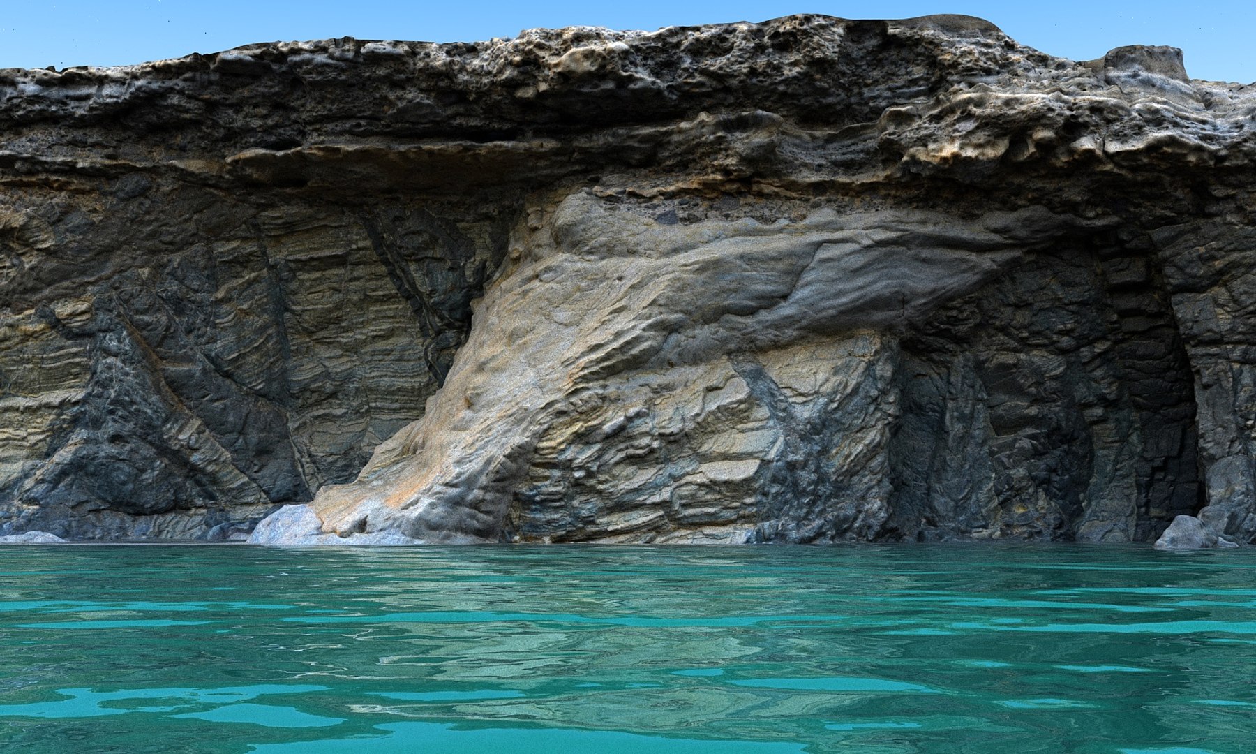Ocean Cliff Hd 3D Model - TurboSquid 1237962