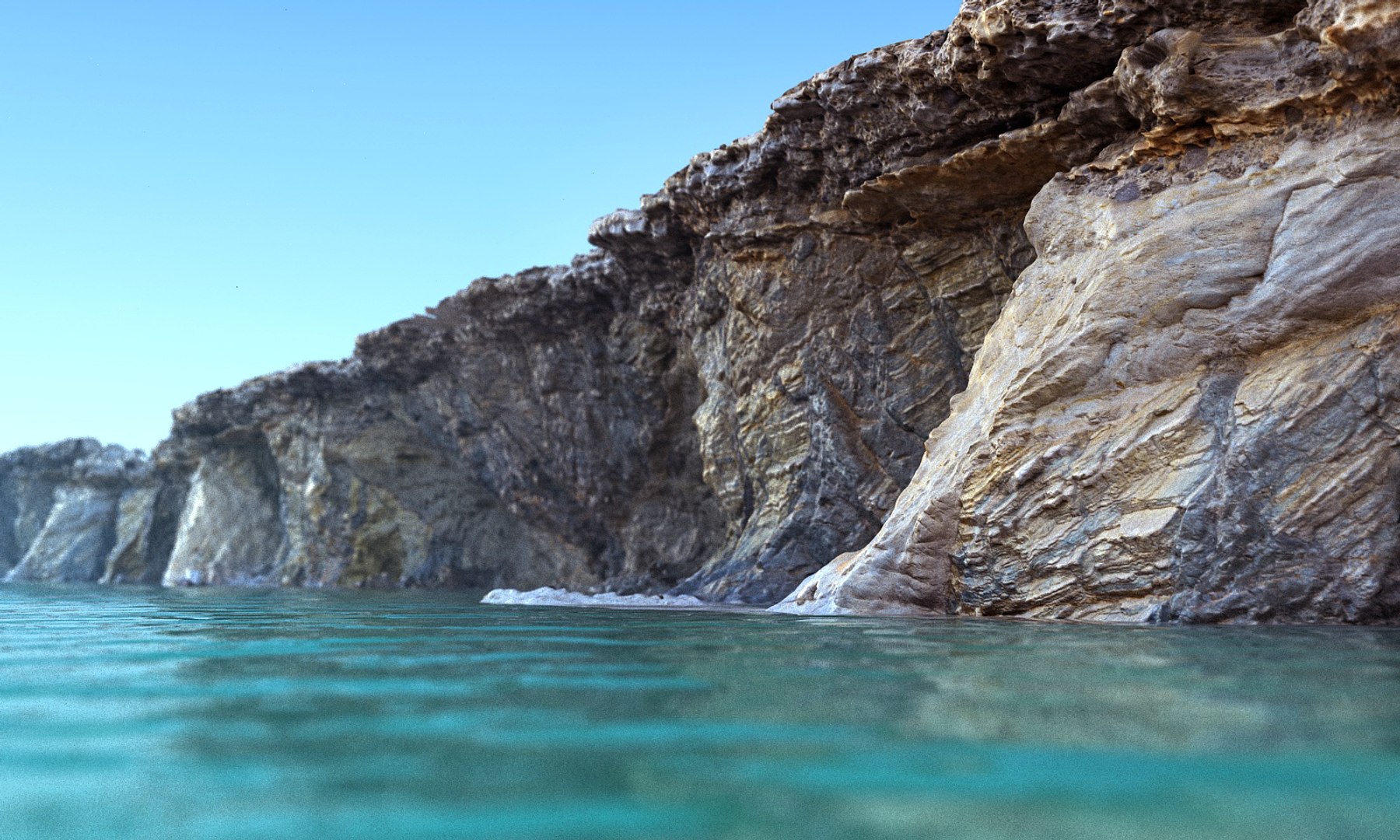 Ocean Cliff Hd 3D Model - TurboSquid 1237962