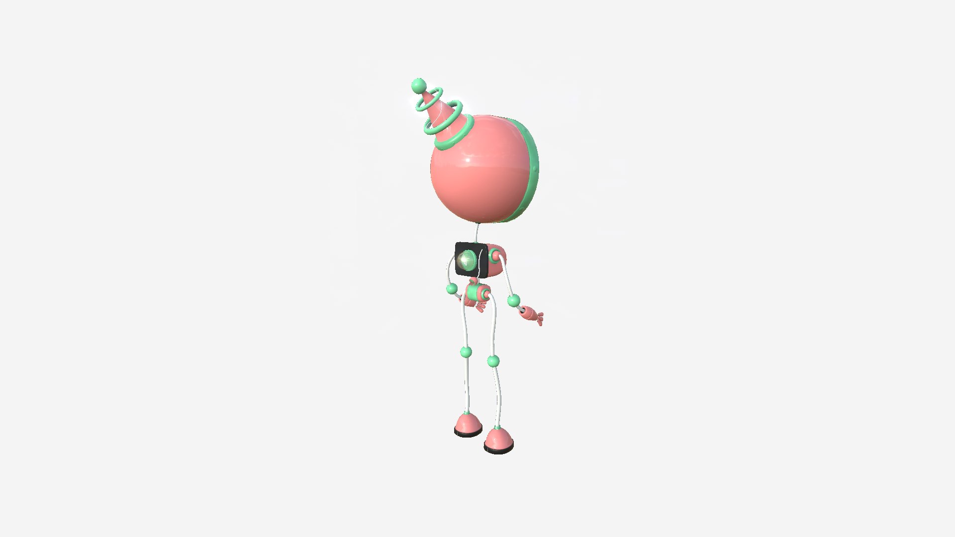 Cute Robot D04 Pink Green - SciFi Character Design 3D - TurboSquid 1868248