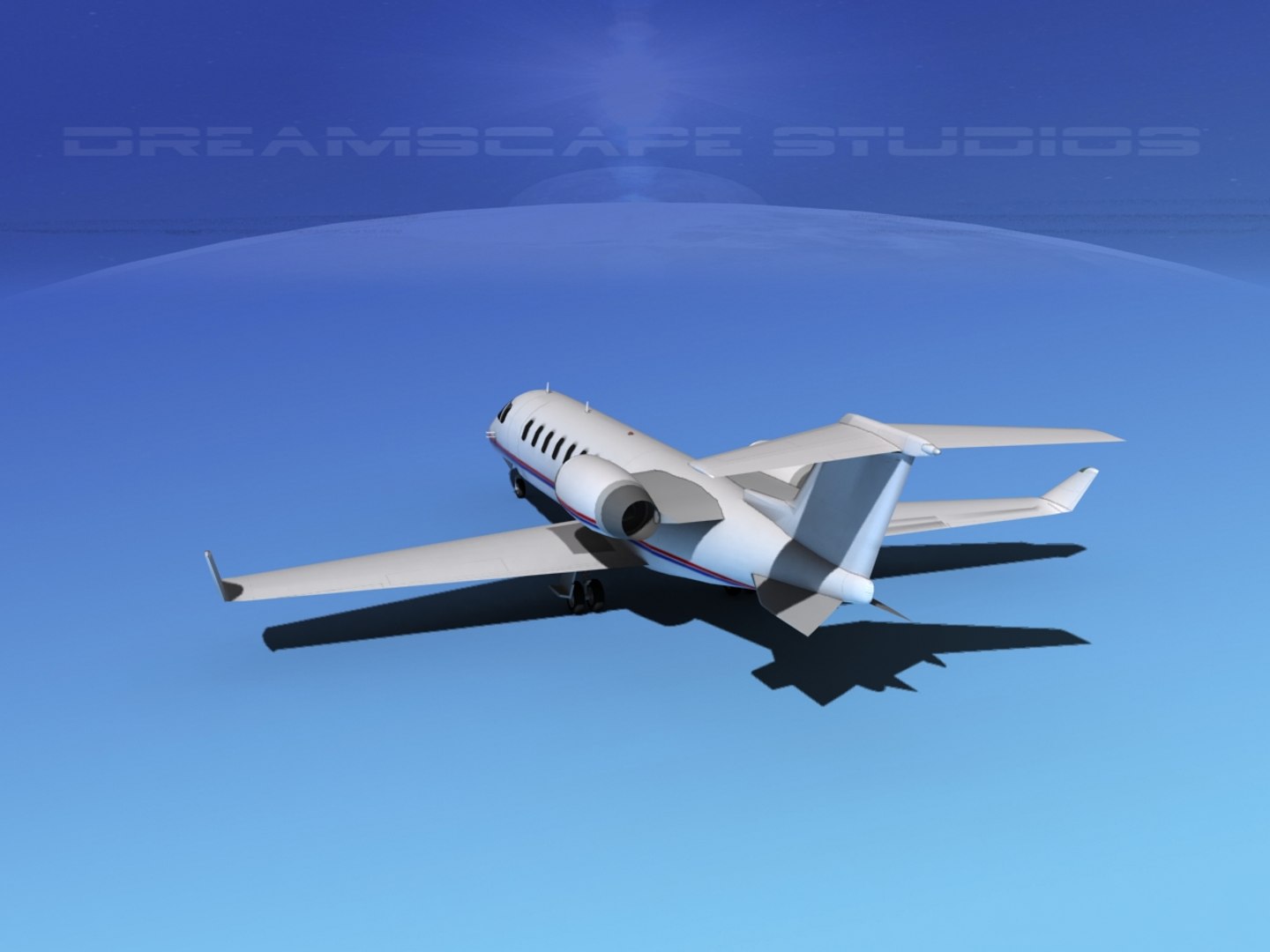 3d Model Of Bombardier Lear Jet 45