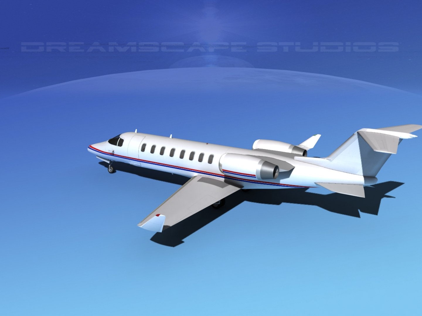 3d Model Of Bombardier Lear Jet 45