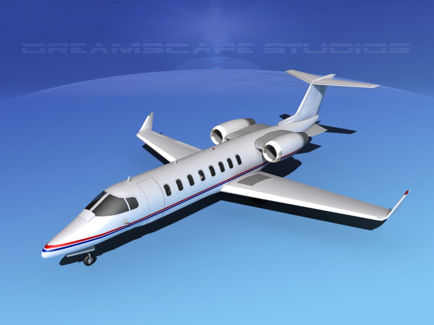 3d Model Of Bombardier Lear Jet 45