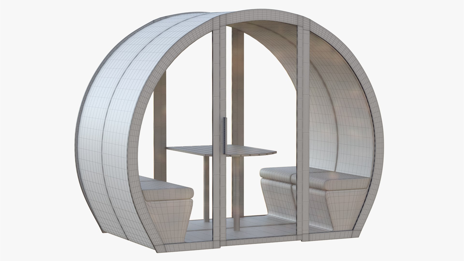 3D Outdoor Meeting Pod Model - TurboSquid 1579840