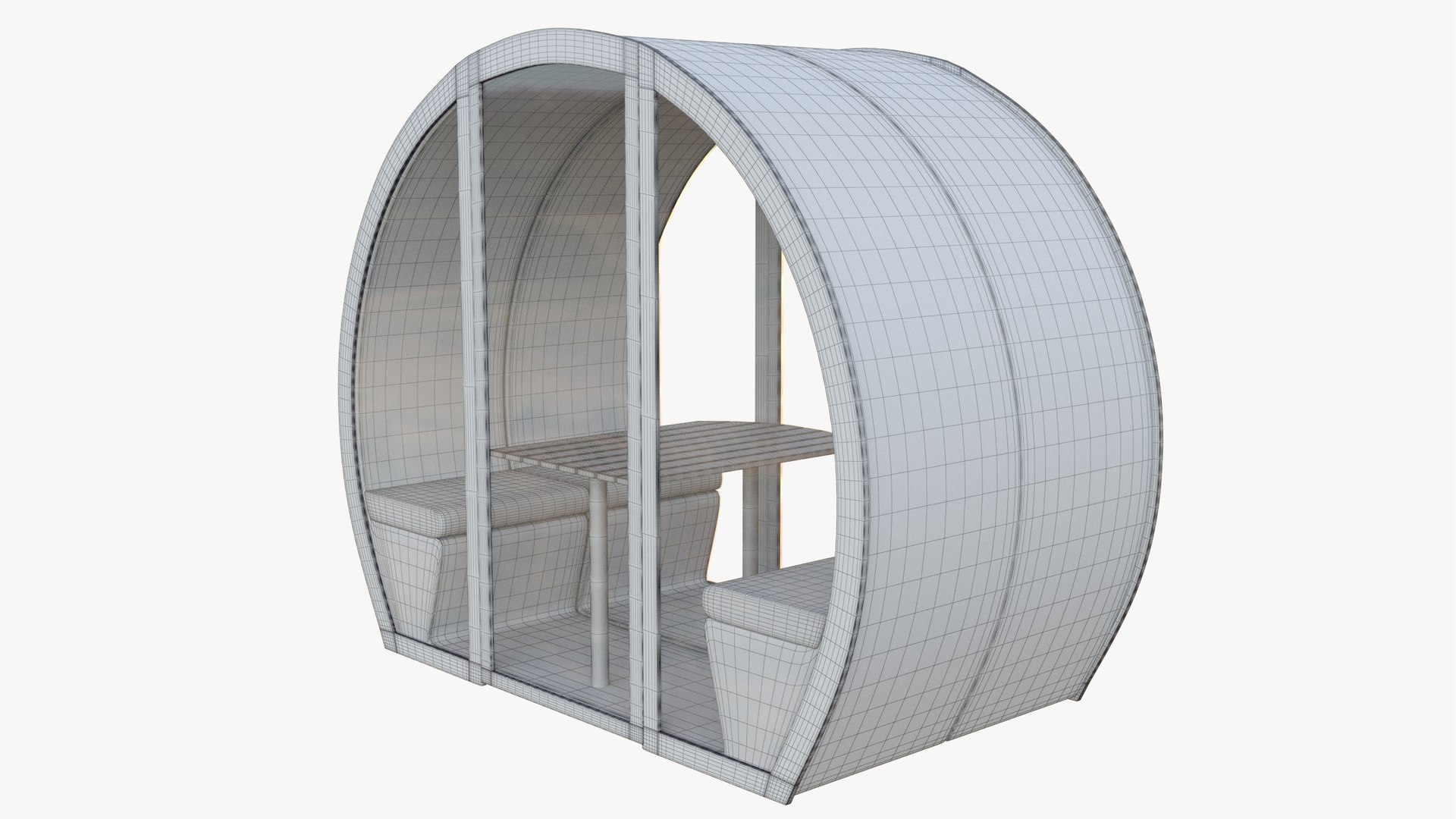 3D Outdoor Meeting Pod Model - TurboSquid 1579840