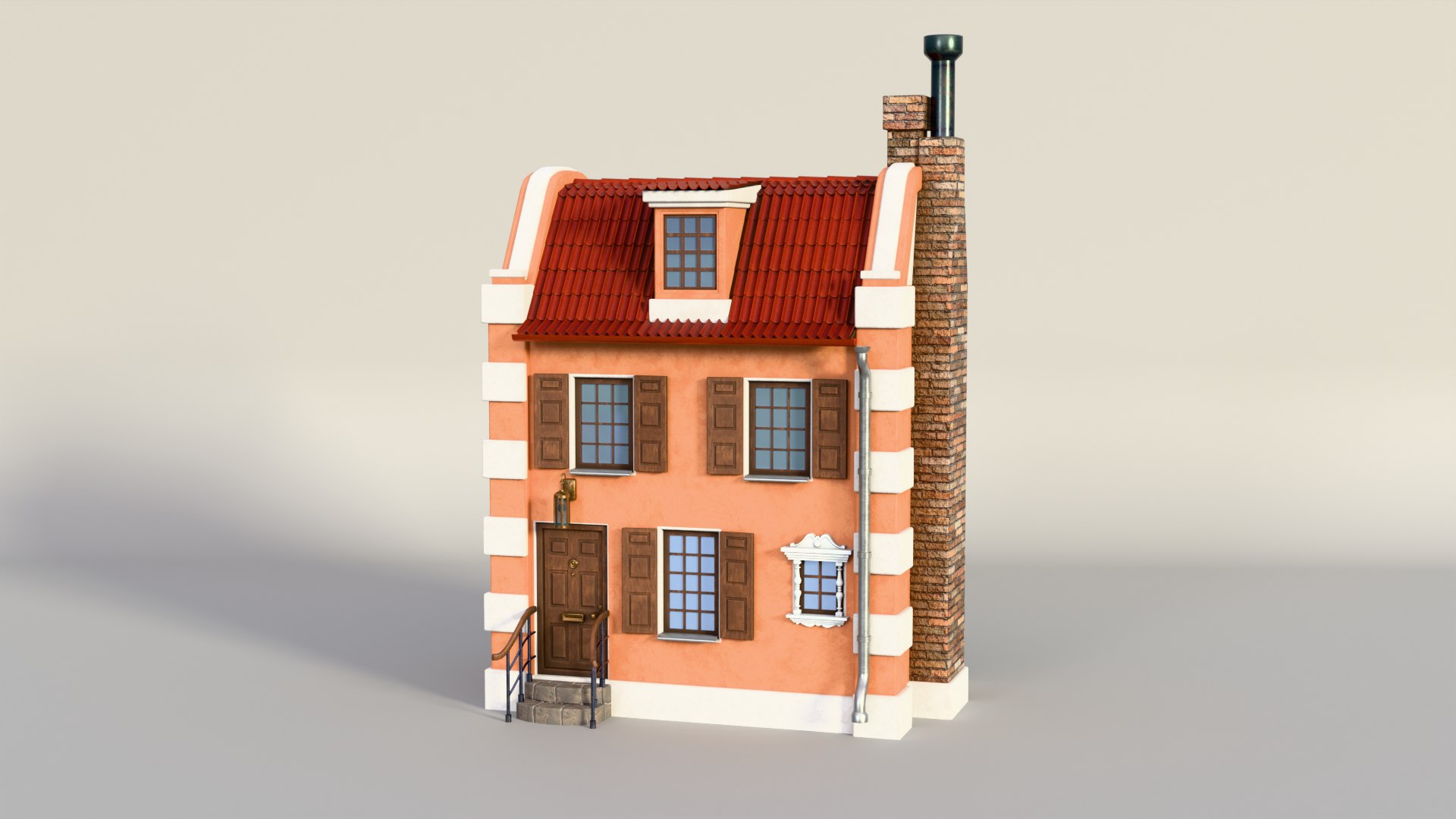 Cozy European House 3D Model - TurboSquid 2411848