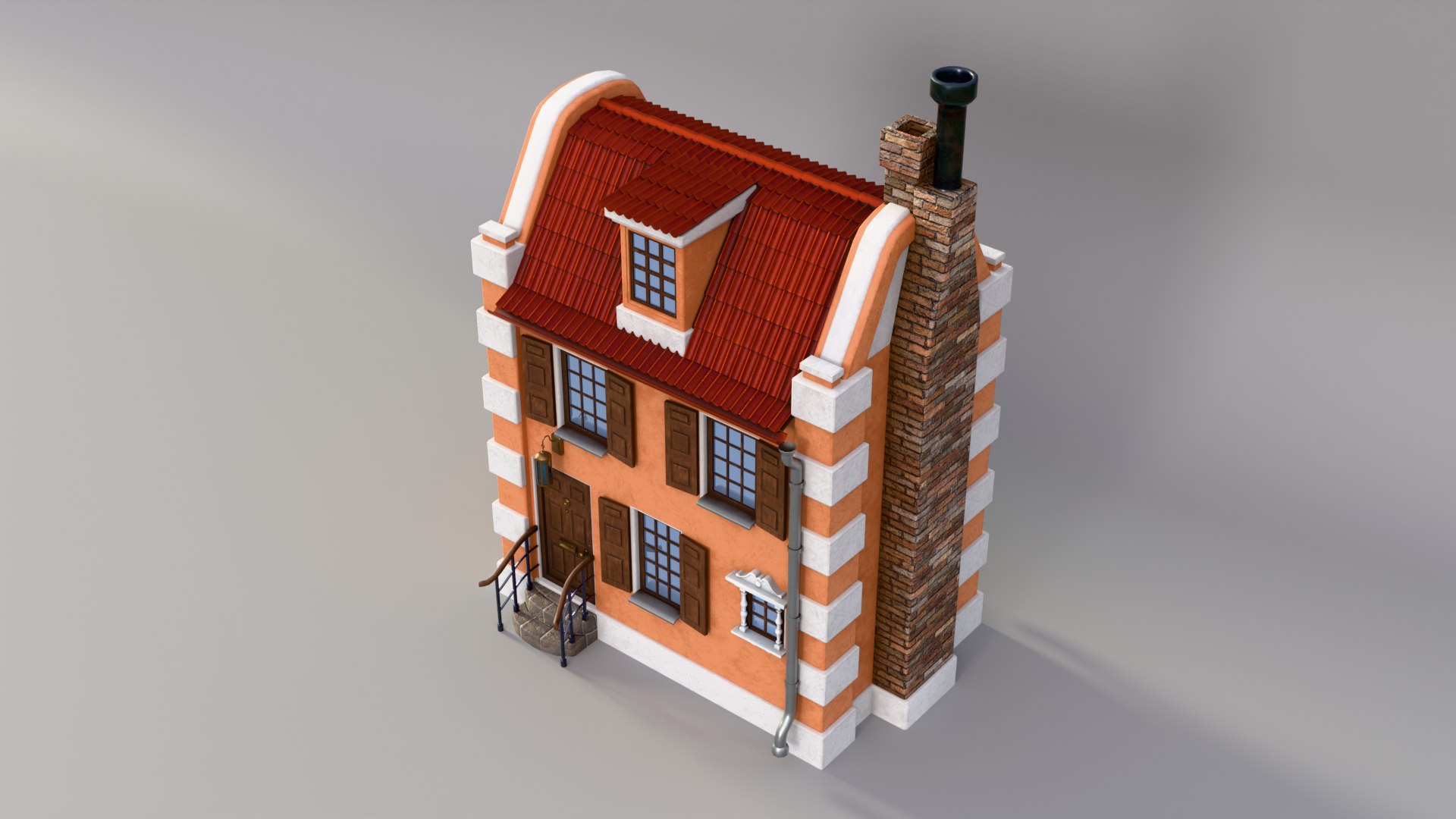 Cozy European House 3D Model - TurboSquid 2411848