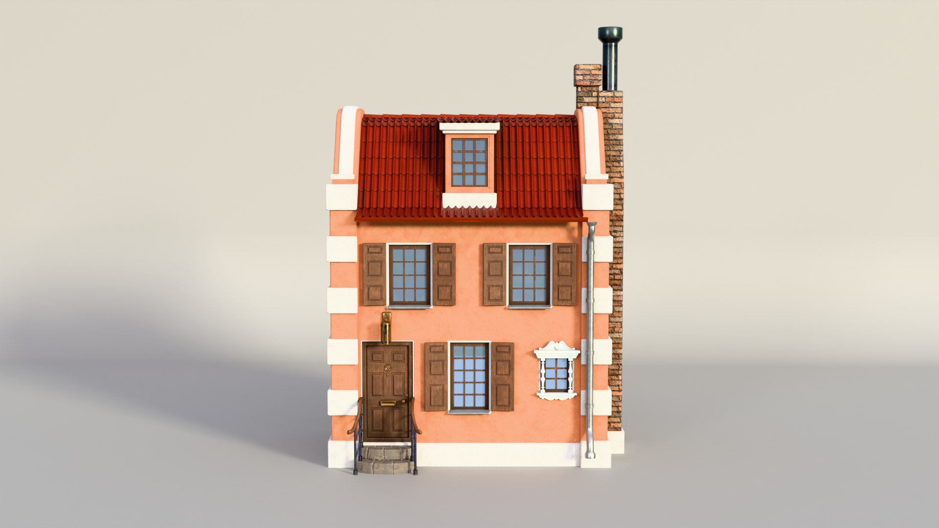 Cozy European House 3D Model - TurboSquid 2411848