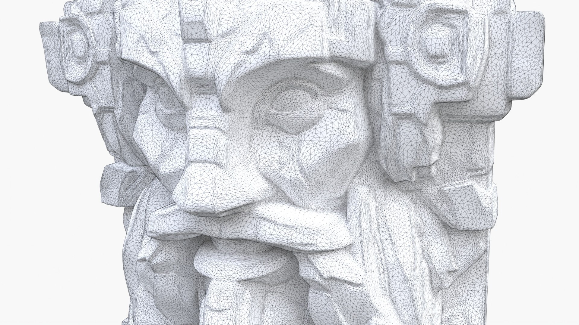 Stone Sentinel Bust 7 3D - TurboSquid 2187749