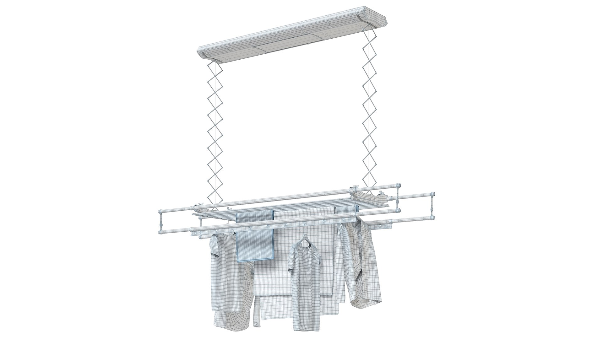 Foxydry Air Ceiling Drying Rack 3D Model - TurboSquid 2243545