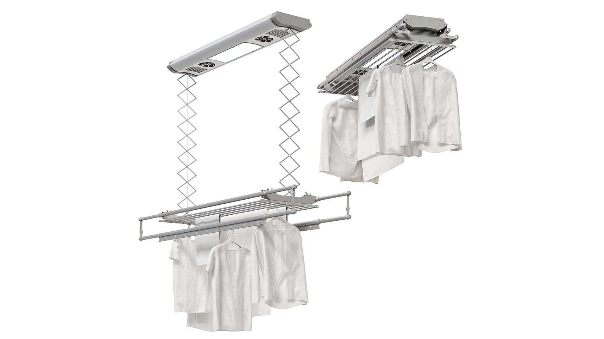 Foxydry Air Ceiling Drying Rack 3D Model - TurboSquid 2243545