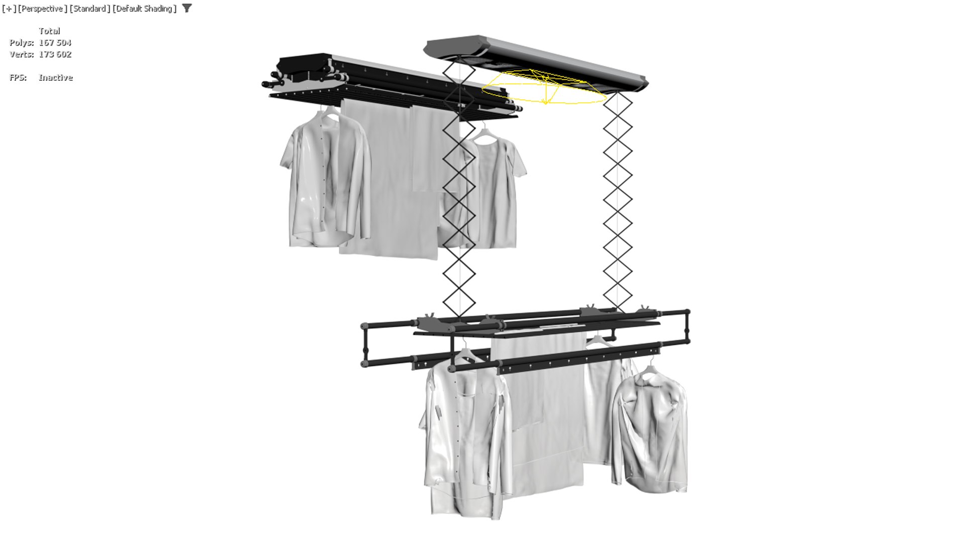 Foxydry Air Ceiling Drying Rack 3D Model - TurboSquid 2243545