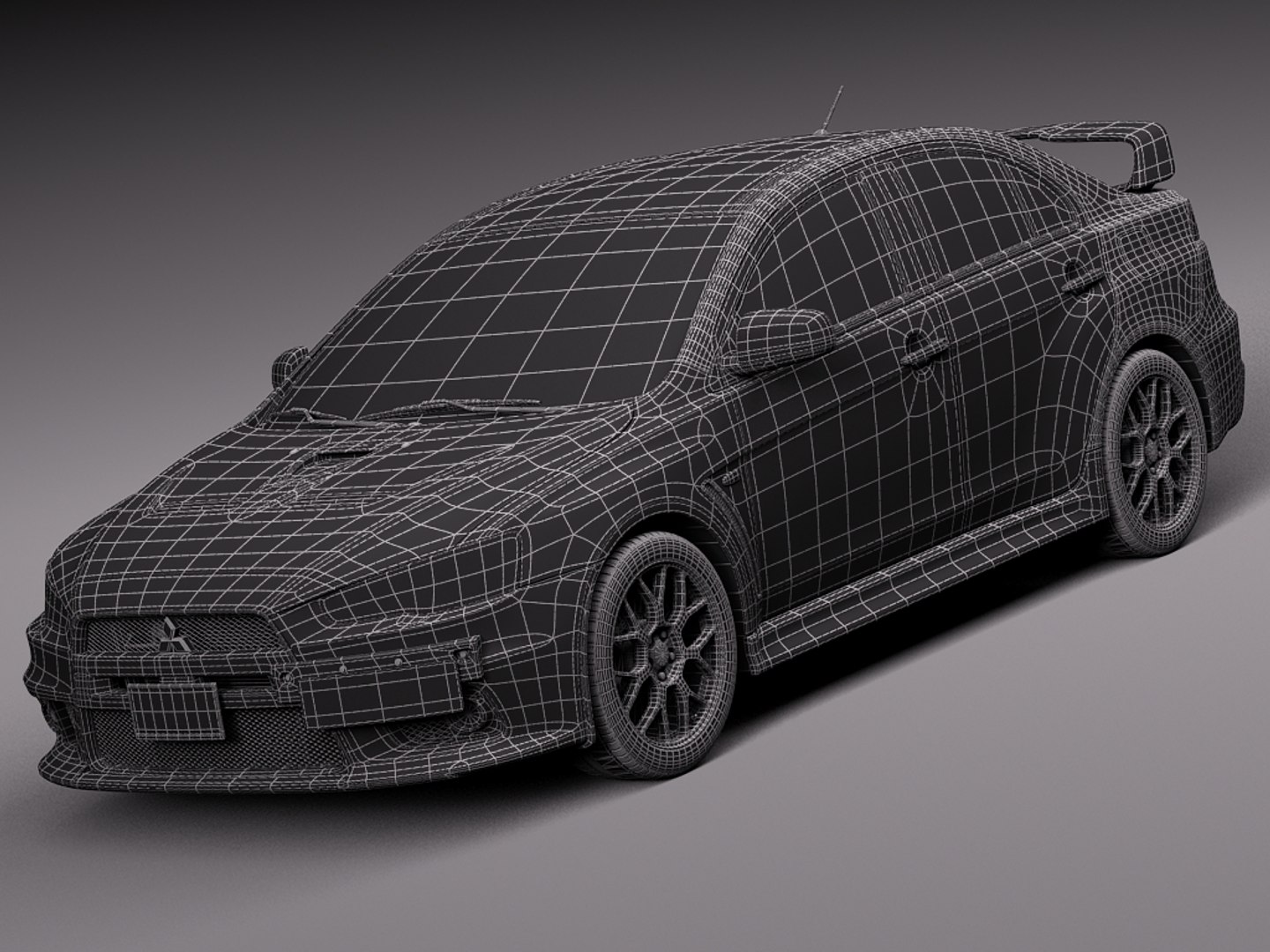 3d model mitsubishi 2008 lancer